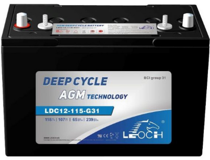 Leoch AGM 12v 115Ah LDC12-115 DT – Buy Batteries Online at Deep Cycle Battery Store